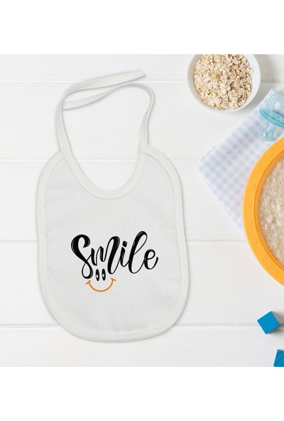 Bk Kids Smile Tasarımlı Bebek Mama Önlüğü - Model 2