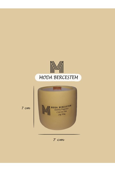 Portakal ve Narenciye Kokulu Beton Saksılı Dekoratif Soya Mumu Portakal ve Narenciye Kokulu Beton Saksılı Dekoratif Soya Mumu