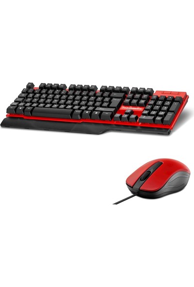 Hadron HD861K USB Gaming Oyuncu Q Klavye Mouse -Red Hadron HD861K USB Gaming Oyuncu Q Klavye Mouse -Red
