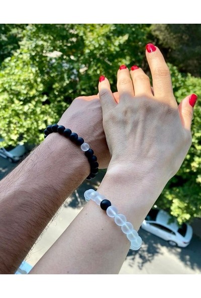 Derya Sevgili Bilekliği Cam Boncuk Çift Bileklik