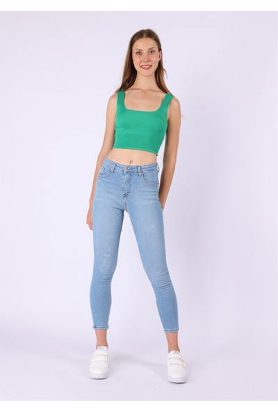 Normal Bel Skinny Jean - Mavi Normal Bel Skinny Jean - Mavi