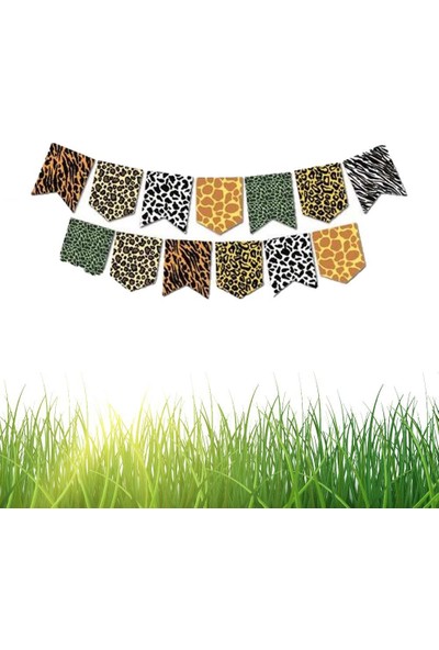 Patladı Gitti Safari Konsept Zikzak Banner Doğum Günü Dekorasyon Banner Patladı Gitti Safari Konsept Zikzak Banner Doğum Günü Dekorasyon Banner