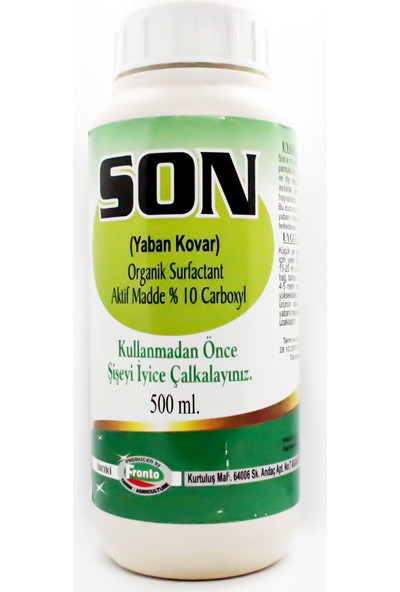 Son Yaban Kovar - Domuz,kuş,tilki,porsuk,akrep Kaçırıcı 500 ml Son Yaban Kovar - Domuz,kuş,tilki,porsuk,akrep Kaçırıcı 500 ml