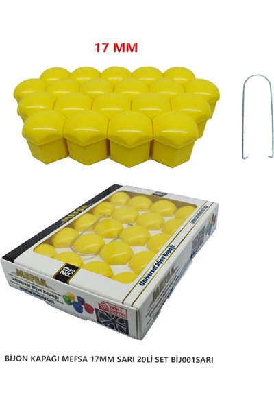 Hld Universal Sarı Renk Bijon Kapağı Seti Sökme Aparatlı 19 Mm 20 Adet Hld Universal Sarı Renk Bijon Kapağı Seti Sökme Aparatlı 19 Mm 20 Adet