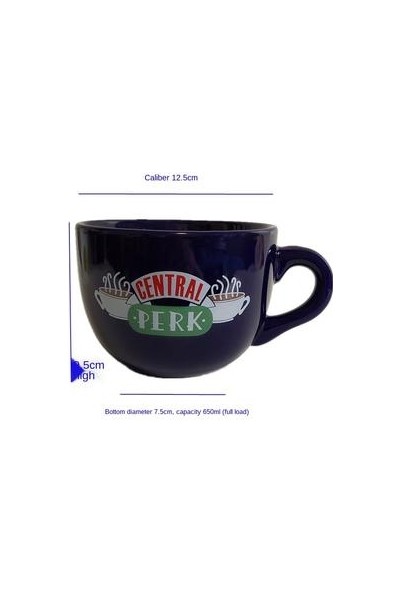 Sanlindou Büyük Kapasiteli Seramik Kapaklı Kaşıklı Kupa Kahve Fincanı (Yurt Dışından)