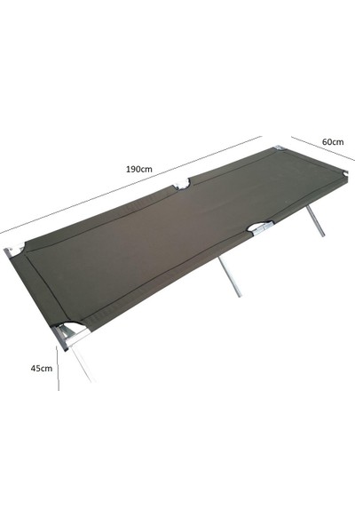 Mandaş Katlanır Taşınabilir Kampet Şezlong Kamp Yatağı (60X190X45)-YEŞIL Mandaş Katlanır Taşınabilir Kampet Şezlong Kamp Yatağı (60X190X45)-YEŞIL