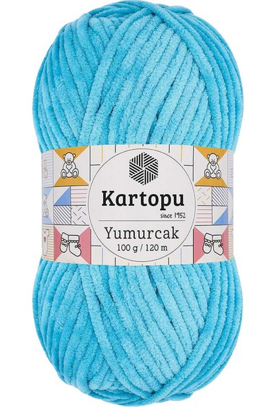 Kartopu Yumurcak Kadife El Örgü Ipi Turkuaz K515 Kartopu Yumurcak Kadife El Örgü Ipi Turkuaz K515