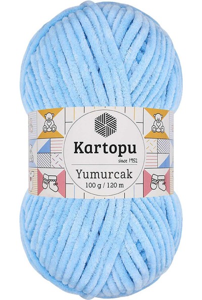 Kartopu Yumurcak Kadife El Örgü Ipi Mavi K540 Kartopu Yumurcak Kadife El Örgü Ipi Mavi K540