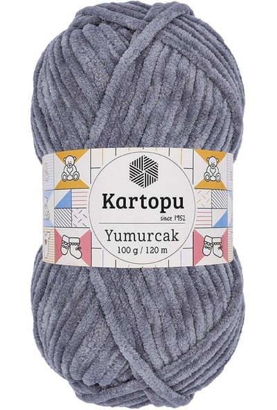 Kartopu Yumurcak Kadife El Örgü Ipi Koyu Gri K951 Kartopu Yumurcak Kadife El Örgü Ipi Koyu Gri K951
