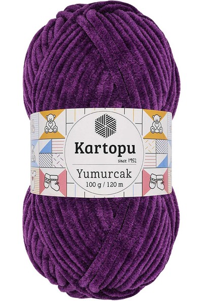 Kartopu Yumurcak Kadife El Örgü Ipi Açık Mor K719 Kartopu Yumurcak Kadife El Örgü Ipi Açık Mor K719