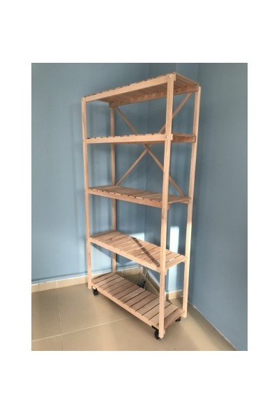 Ahşap Stand Kayın Ağacından Çiçeklik Ahşap Stand Kayın Ağacından Çiçeklik