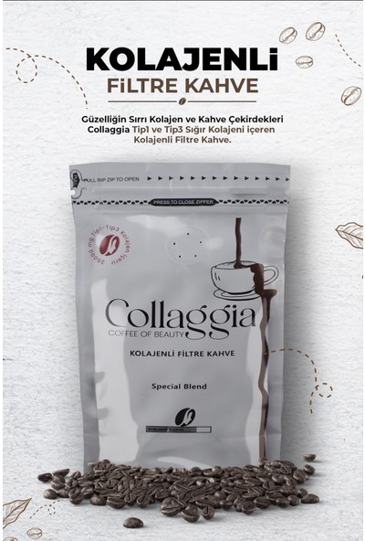 Collaggia Collagen Tip 1 ve Tip 3 Kolajenli Filtre Kahve 250 gr