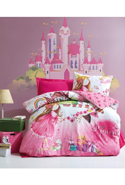 Cotton Box Princess Pembe Ranforce Nevresim Takımı Tek Kişilik
