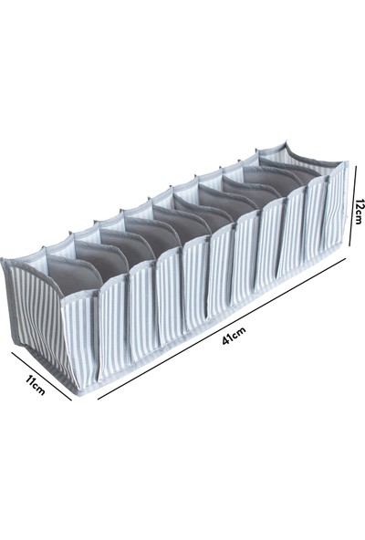 Serstil 11 Gözlü Çekmece Içi Antrasit Çizgili Düzenleyici Organizer - Small 11 x 41 x 12 cm Serstil 11 Gözlü Çekmece Içi Antrasit Çizgili Düzenleyici Organizer - Small 11 x 41 x 12 cm