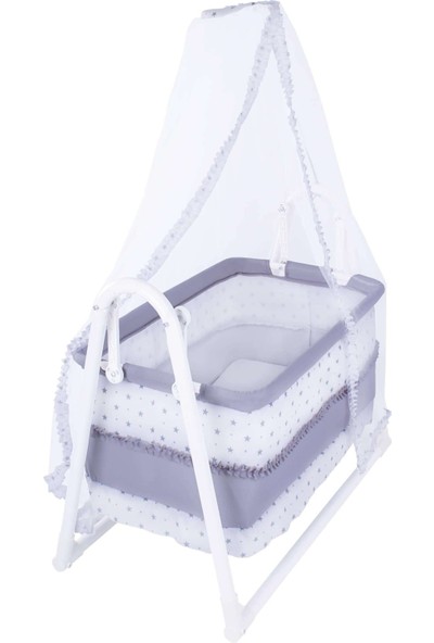 Chubby Baby Lüks Sallanır Tüllü Portatif Sepet Beşik Gri Chubby Baby Lüks Sallanır Tüllü Portatif Sepet Beşik Gri