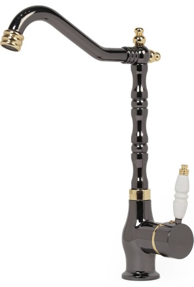 Akm Dekor Rustik Titanyum Gold Eviye Bataryası Pirinç Malzeme