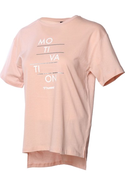 Hummel Bisiklet Yaka Baskılı Somon Kadın T-Shirt 911628-3847 Hmlyrsa T-Shırt F