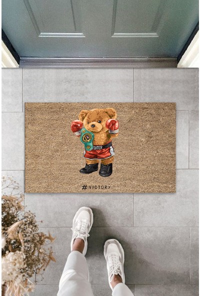 Pazarova Dekoratif Dijital Fıghter Ayıcık Bej Iç ve Dış Mekankapı Paspası Pazarova Dekoratif Dijital Fıghter Ayıcık Bej Iç ve Dış Mekankapı Paspası