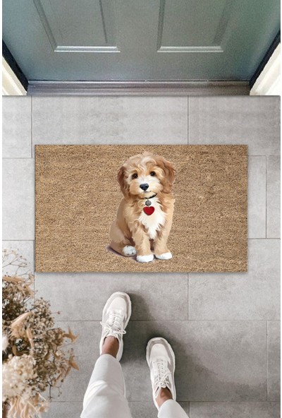Pazarova Dijital Baskı Kahve Renk Iç ve Dış Mekan Sevimli Köpekcik Desen Paspas Pazarova Dijital Baskı Kahve Renk Iç ve Dış Mekan Sevimli Köpekcik Desen Paspas