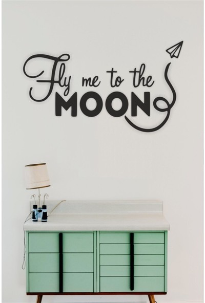 Ahşap Dekoratif Fly Me To The Moon Ahşap Dekoratif Fly Me To The Moon