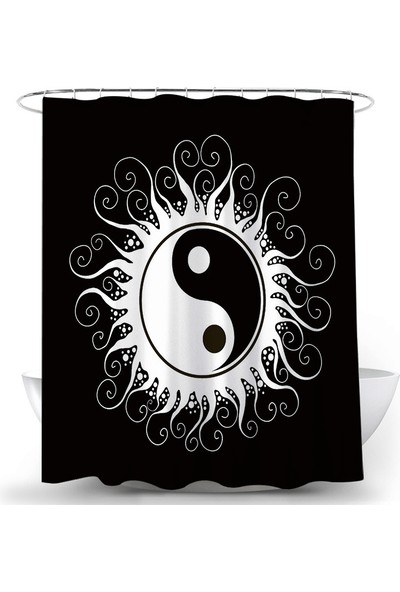 Yilegou 12 Kancalı Yıkanabilir Su Geçirmez Banyo Perdesi - Siyah (Yurt Dışından) Yilegou 12 Kancalı Yıkanabilir Su Geçirmez Banyo Perdesi - Siyah (Yurt Dışından)