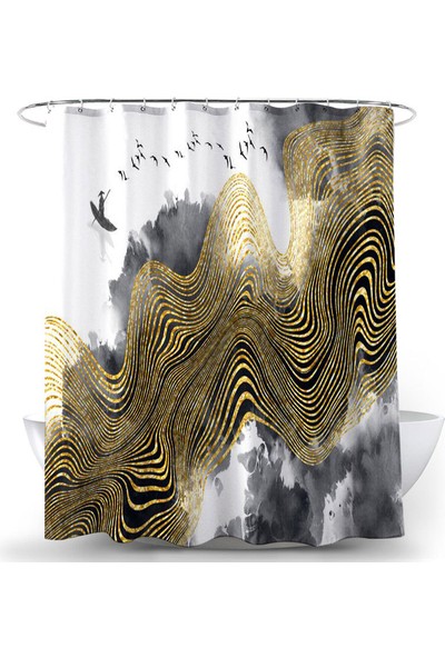 Yilegou 12 Kancalı Yıkanabilir Su Geçirmez Banyo Perdesi - Çok Renkli (Yurt Dışından) Yilegou 12 Kancalı Yıkanabilir Su Geçirmez Banyo Perdesi - Çok Renkli (Yurt Dışından)