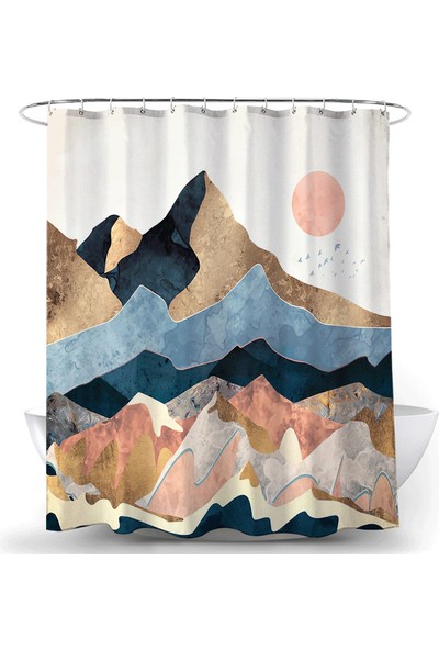 Yilegou 12 Kancalı Yıkanabilir Su Geçirmez Banyo Perdesi - Çok Renkli (Yurt Dışından) Yilegou 12 Kancalı Yıkanabilir Su Geçirmez Banyo Perdesi - Çok Renkli (Yurt Dışından)