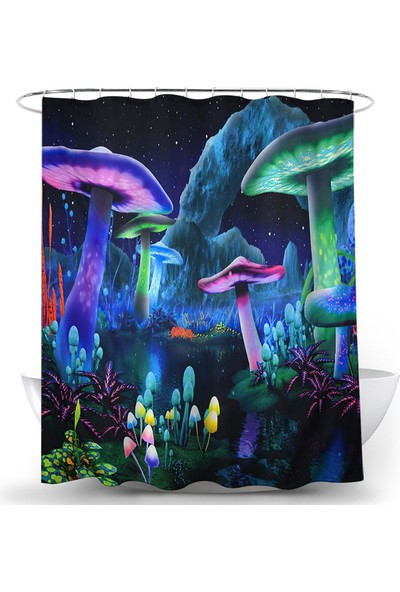 Yilegou 12 Kancalı Yıkanabilir Su Geçirmez Banyo Perdesi - Çok Renkli (Yurt Dışından) Yilegou 12 Kancalı Yıkanabilir Su Geçirmez Banyo Perdesi - Çok Renkli (Yurt Dışından)