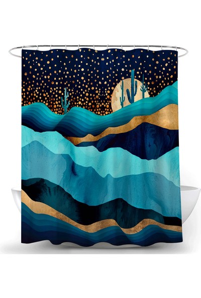 Yilegou 12 Kancalı Yıkanabilir Su Geçirmez Banyo Perdesi - Çok Renkli (Yurt Dışından) Yilegou 12 Kancalı Yıkanabilir Su Geçirmez Banyo Perdesi - Çok Renkli (Yurt Dışından)