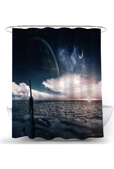 Yilegou 12 Kancalı Yıkanabilir Su Geçirmez Banyo Perdesi - Çok Renkli (Yurt Dışından) Yilegou 12 Kancalı Yıkanabilir Su Geçirmez Banyo Perdesi - Çok Renkli (Yurt Dışından)