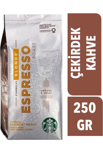 Starbucks Blonde Espresso %100 Arabica Çekirdek Kahve 250 gr Starbucks Blonde Espresso %100 Arabica Çekirdek Kahve 250 gr