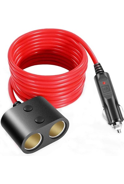 Keepro Araç Çakmaklık Uzatıcı Kablo Dişi Erkek Çakmaklık Uzatıcı 2'li 3m Keepro Araç Çakmaklık Uzatıcı Kablo Dişi Erkek Çakmaklık Uzatıcı 2'li 3m