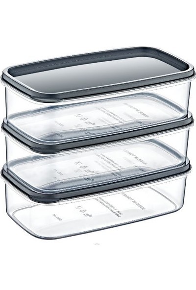 Şeffaf Saklama Kabı 3 Lü 500 Ml.
