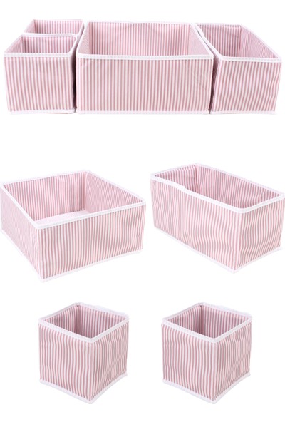 Esti 4'lü Çekmece Düzenleyici - Pembe