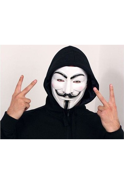 BySait Beyaz Renk V For Vendetta Maskesi Yerli Üretim BySait Beyaz Renk V For Vendetta Maskesi Yerli Üretim