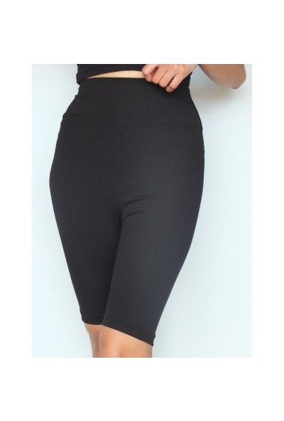 Fitilli Kısa Şort Yüksek Bel