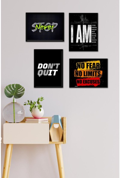 Spor Temalı 4 Parça Çerçeve Görünümlü Set Tablo Spor Temalı 4 Parça Çerçeve Görünümlü Set Tablo