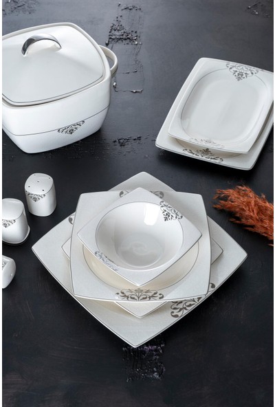 Beyond 60 Parça 12 Kişilik Porselen Yemek Takımı