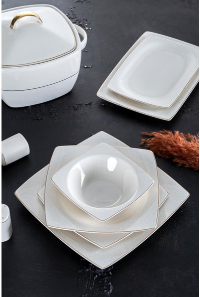 Acar Henna 60 Parça 12 Kişilik Porselen Yemek Takımı