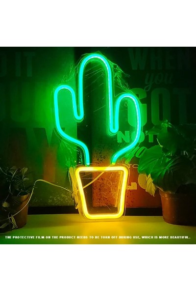 Bushop Neon LED Kaktüs Temalı Duvar Süsleri, Dekorasyon Odası, Kafe, Restoran , Bitki Neon Duvar Dekoru Bushop Neon LED Kaktüs Temalı Duvar Süsleri, Dekorasyon Odası, Kafe, Restoran , Bitki Neon Duvar Dekoru
