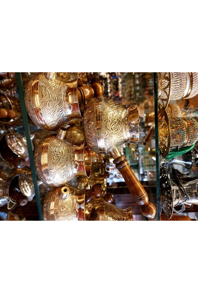 Pirinç Metaryel El Yapimi Cezve