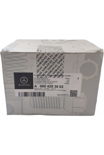 OEM Cla 180 (2013 ve Sonrası) Orjinal Ön Fren Balatası OEM Cla 180 (2013 ve Sonrası) Orjinal Ön Fren Balatası