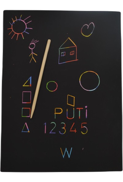 Puti Kazımalı Gökkuşağı Sihirli Kağıt A4 5 Li Puti Kazımalı Gökkuşağı Sihirli Kağıt A4 5 Li