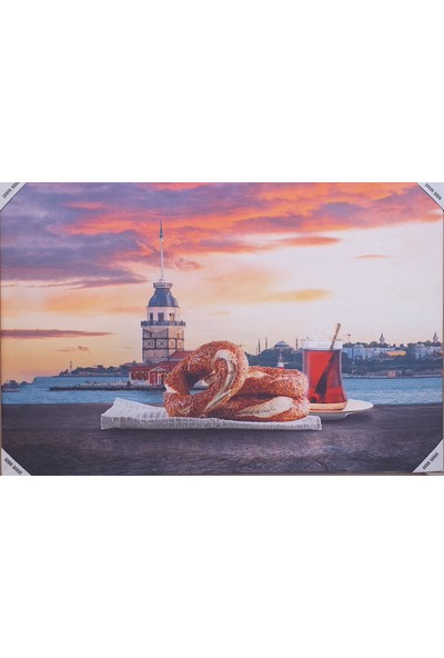 40*60 Kız Kulesi Görselli Silinebilir Kumaş Tablo