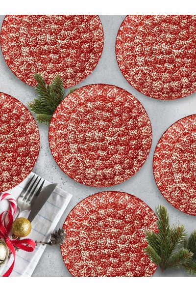 Kırmızı Özel Tasarım El Yapımı Seramik 6lı Pasta Tabağı Çerez Tabağı Kırmızı Özel Tasarım El Yapımı Seramik 6lı Pasta Tabağı Çerez Tabağı