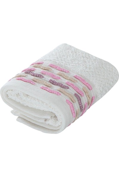 Sevim Dalga Desen 30X50 Havlu - Pembe