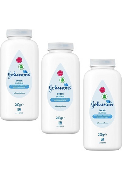Johnsons Baby Bebek Pudrası 200 gr 3 Adet Johnsons Baby Bebek Pudrası 200 gr 3 Adet
