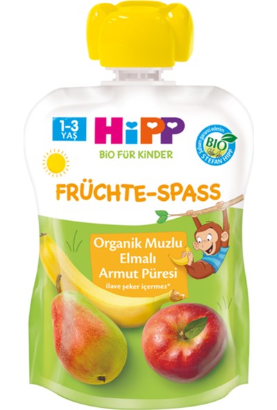 Hipp Muzlu Elmalı Armutlu Meyve Püresi 90 gr Hipp Muzlu Elmalı Armutlu Meyve Püresi 90 gr