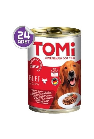 NZM Ticaret Tomi Sığır Etli Yetişkin Köpek Konservesi 400 gr (24 Adet) NZM Ticaret Tomi Sığır Etli Yetişkin Köpek Konservesi 400 gr (24 Adet)