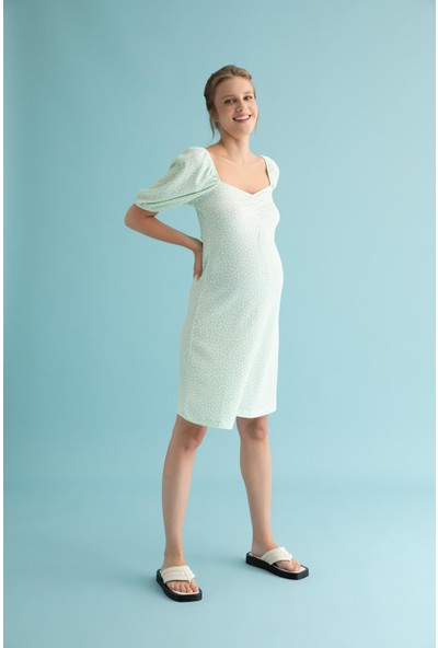 DeFacto Regular Fit Diz Boyu Hamile Elbise Y3019AZ22HS